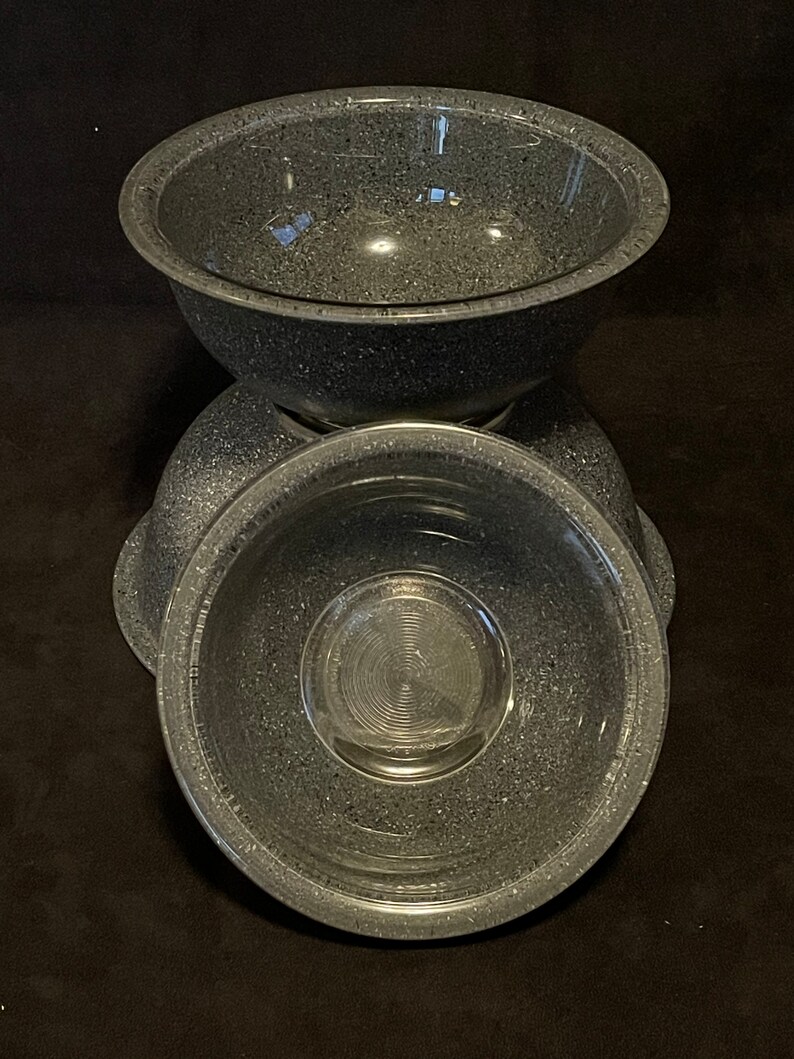 Pyrex Grey Granite Look Mixing Bowls Set of 3 - Etsy