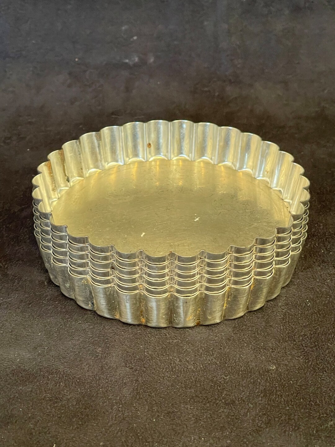 6 Fluted Small Flan / Tart / Pastry / Quiche Tins With Removeable ...