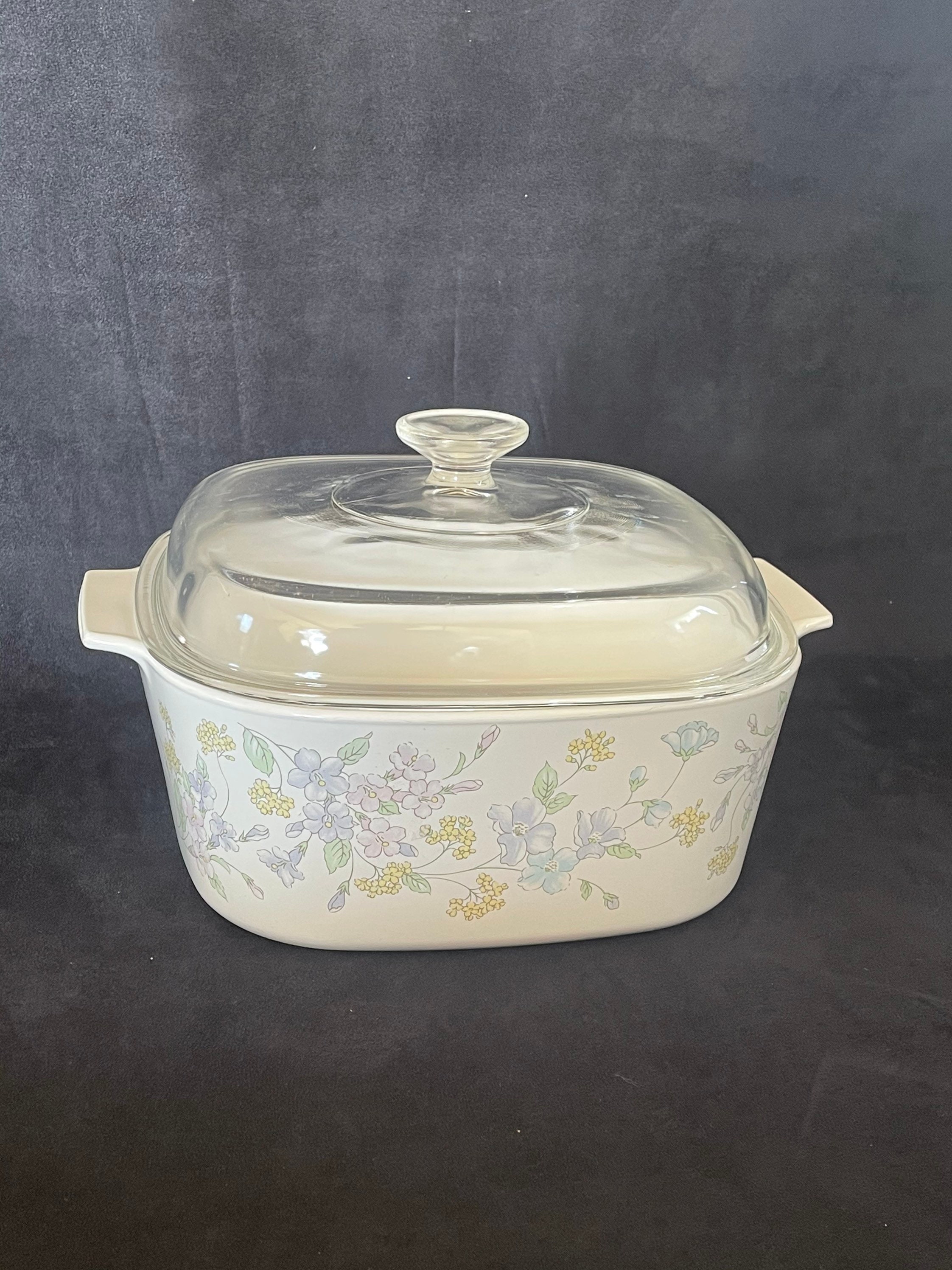 Vintage Corning Ware Bakeware Casserole Pastel Bouquet 5 Liter | Etsy