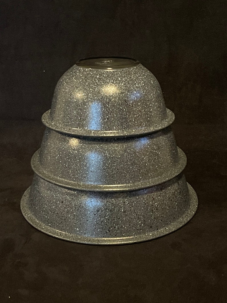 Pyrex Grey Granite Look Mixing Bowls Set of 3 - Etsy