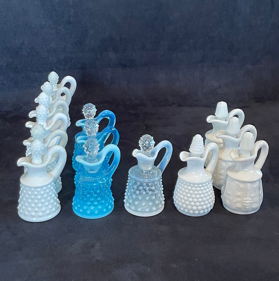 Fenton and Westmoreland Cruets, Hobnail, Paneled Grape, American ...