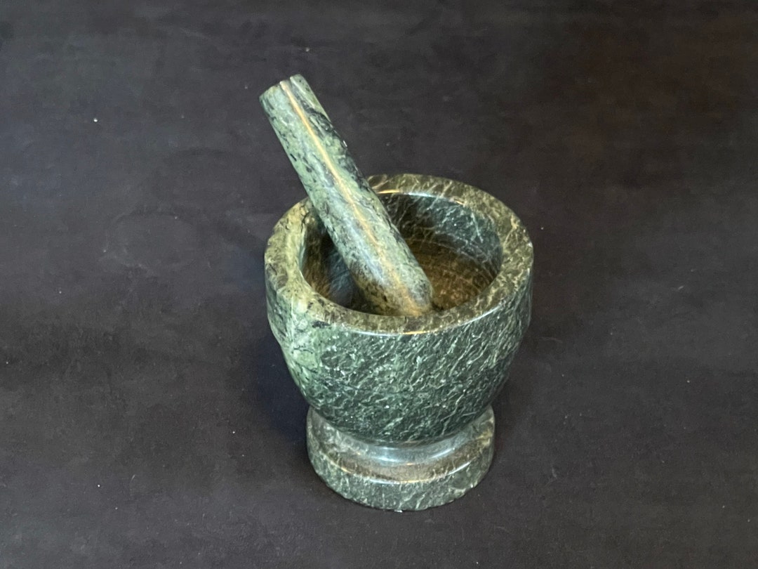 Green Marble Mortar & Pestle - Etsy