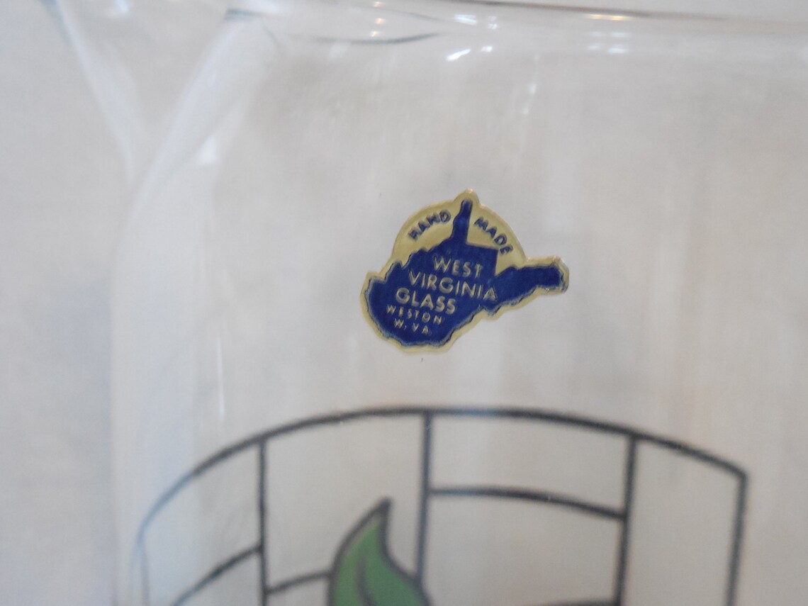 West Virginia Glass Cherries Pitcher With Tumblers - Etsy