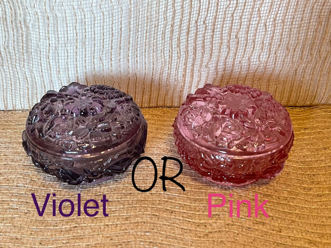 Fenton Violet OR Pink Trinket Boxes - Etsy