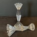 Ribbed Hourglass Shaped Tall Crystal Candle Holders - Etsy