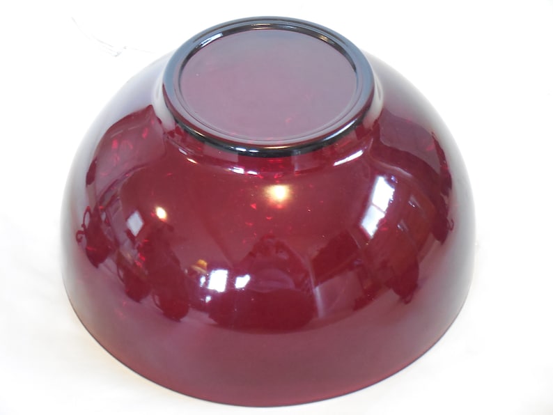 Anchor Hocking Royal Ruby Red Punch Bowl Set, With Stand and Twelve ...