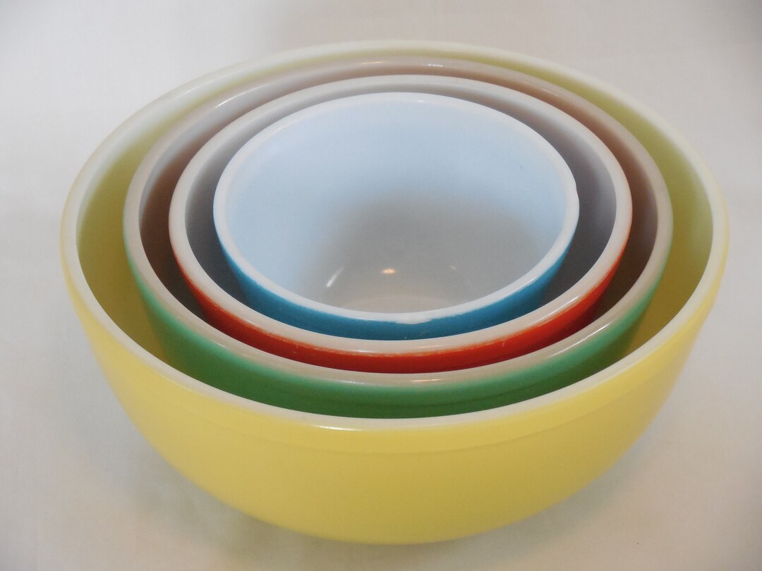 Pyrex Primary Colors Vintage Mixing Bowls - Etsy