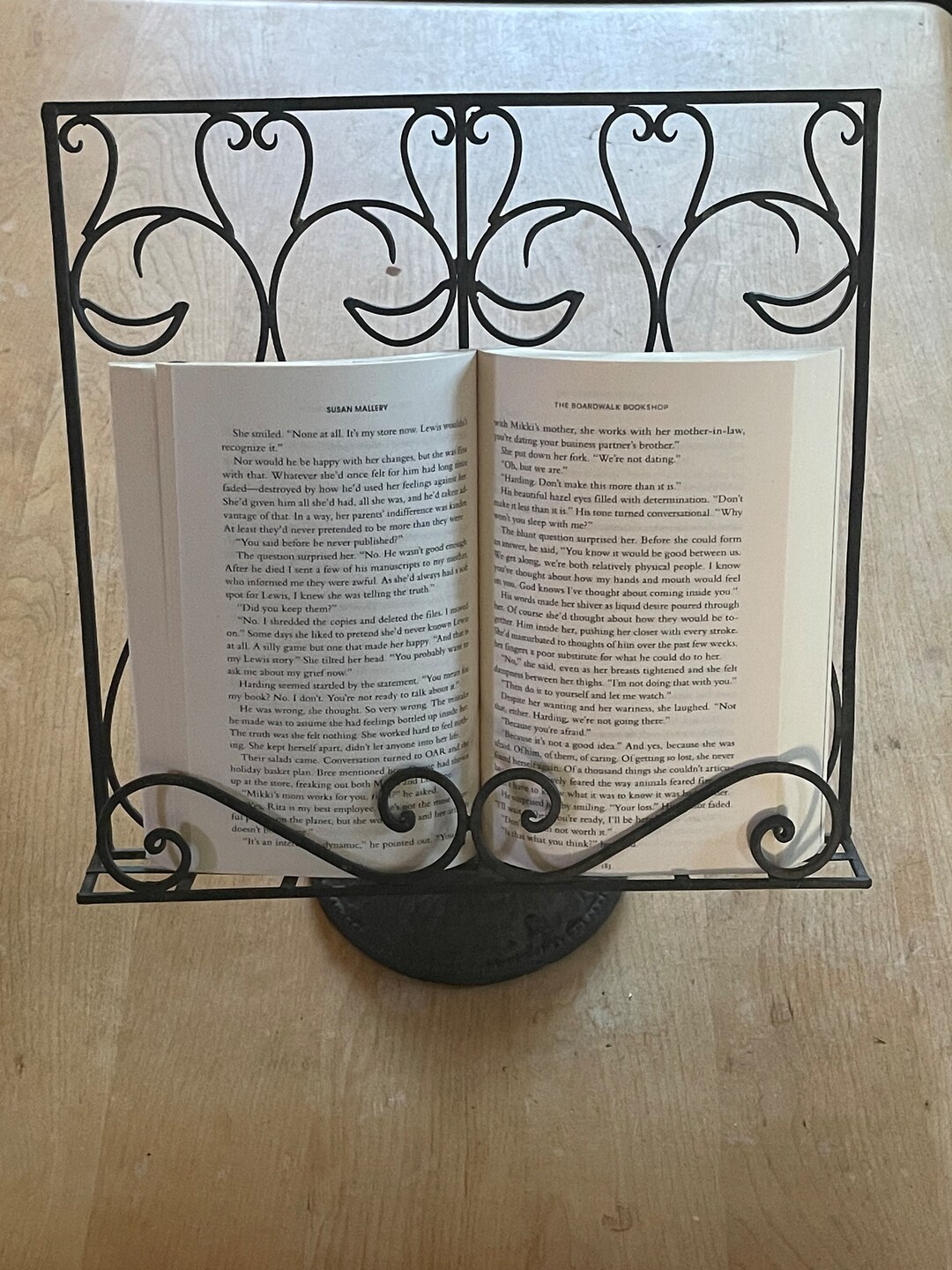 Wrought Iron Book Easel, Table Top Pedestal Book Stand - Etsy