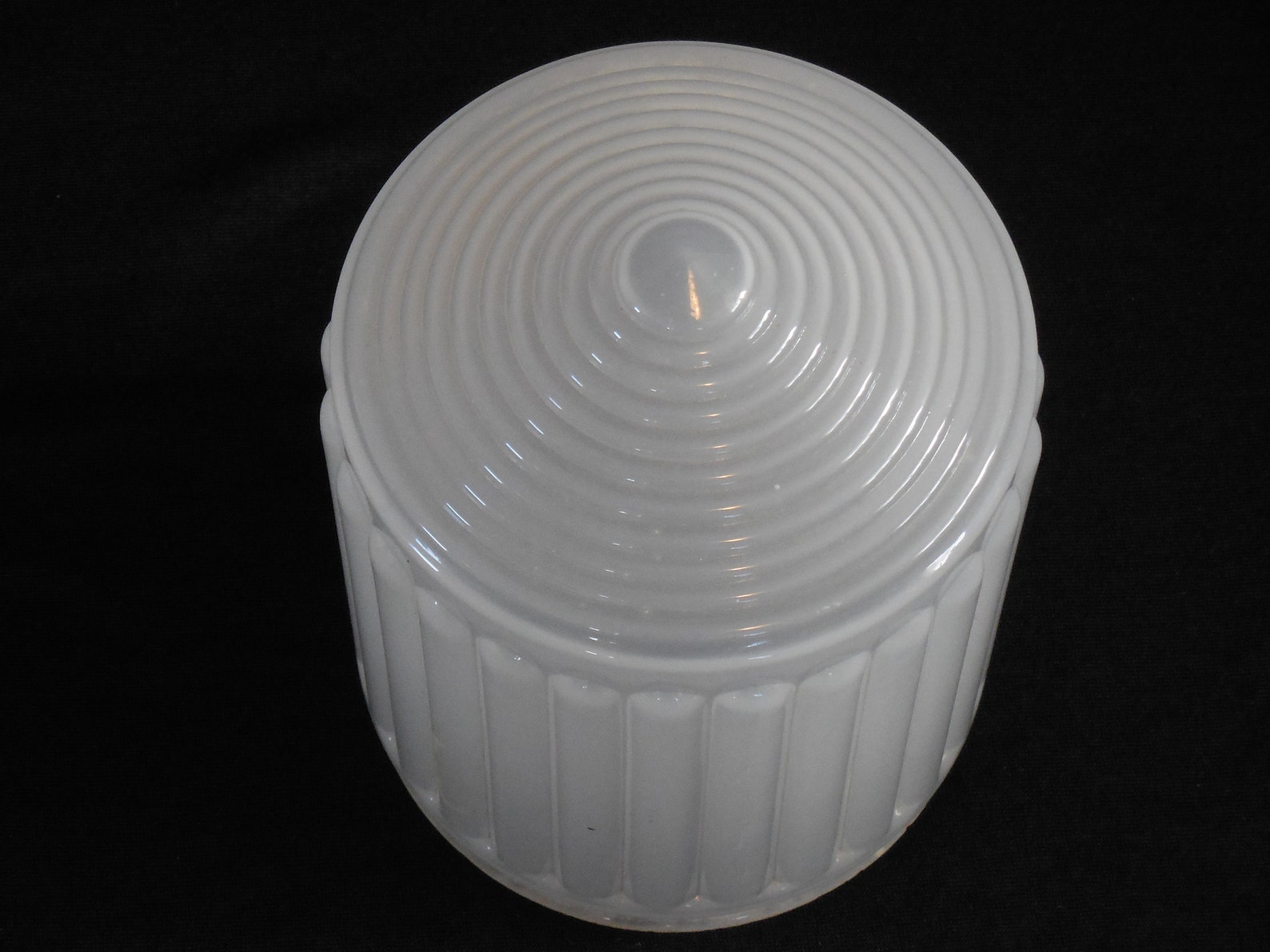 Mid Century Barrel Shape Ribbed Frosted Glass Light Cover - Etsy