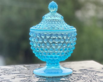 Fenton Hobnail Candy Dish | Etsy