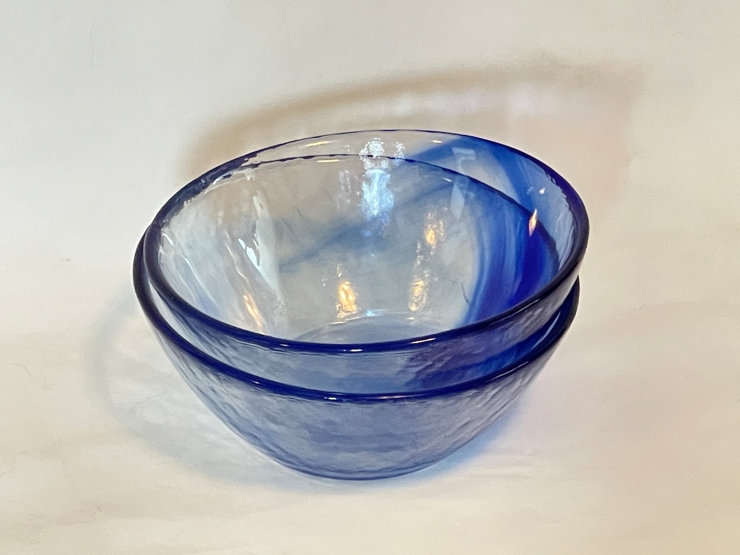 Bormioli Rocco Murano Blue Swirl Small Bowls, Pair - Etsy