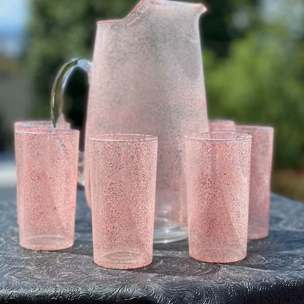 Pink Pitcher Set - Etsy