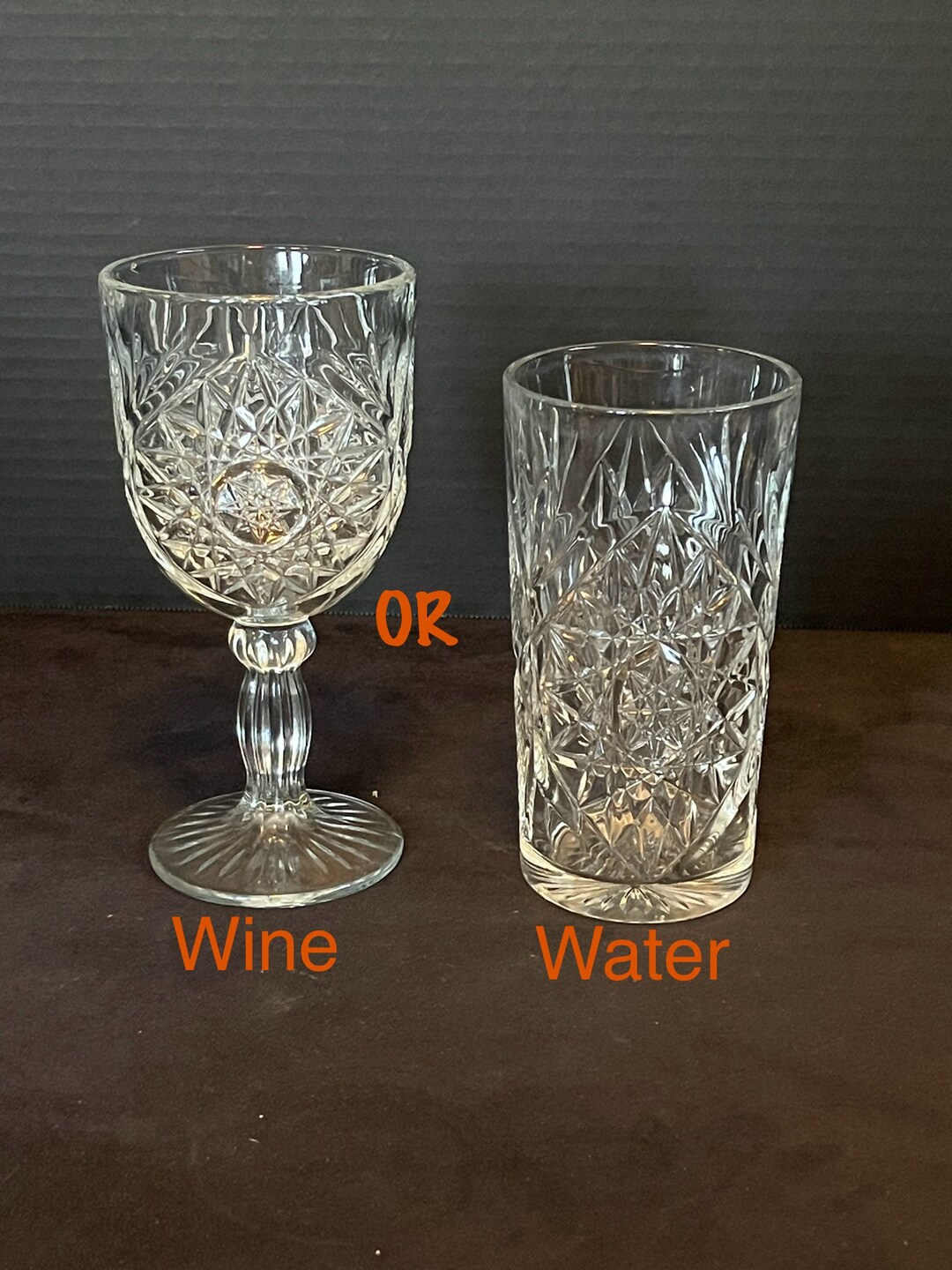 Libbey Hobstar Water Glasses, Goblet or Tumbler - Etsy