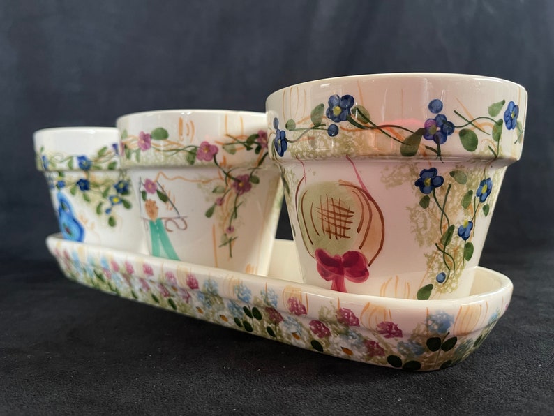 Kathy Hatch in the Garden Planter Pot Trio With - Etsy