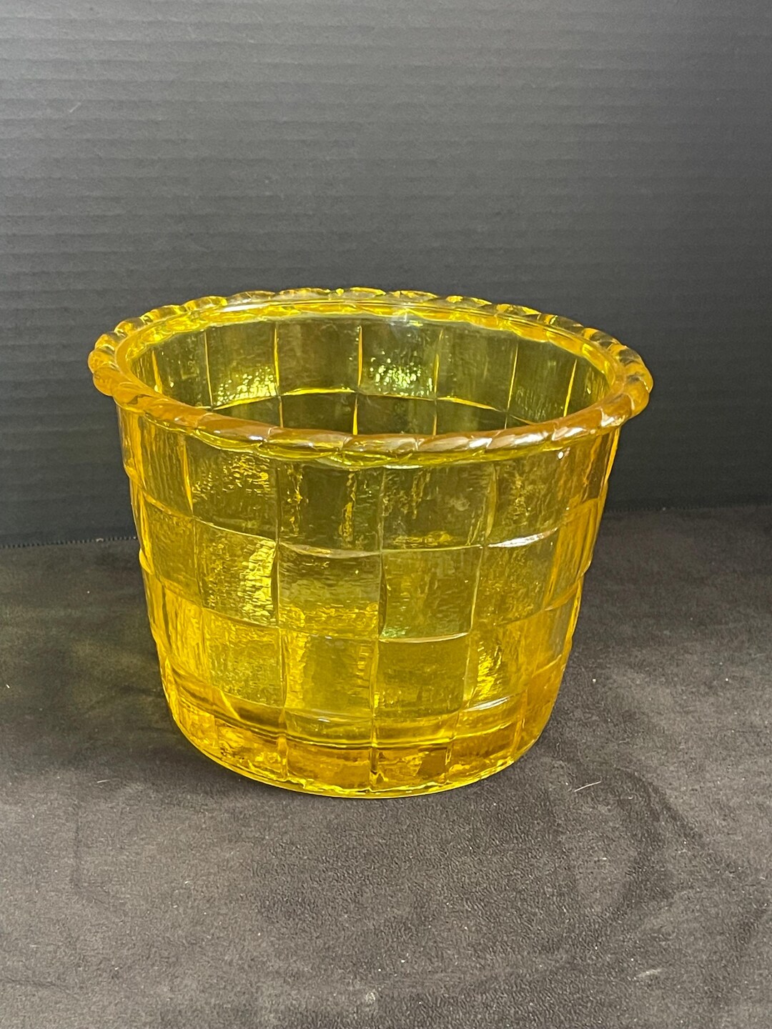 Viking Glass Ashley Yellow Ice Bucket - Etsy