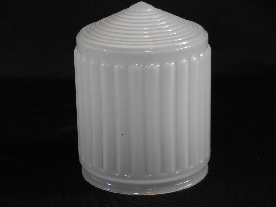 Mid Century Barrel Shape, Ribbed, Frosted Glass Light Cover, Shade - Etsy