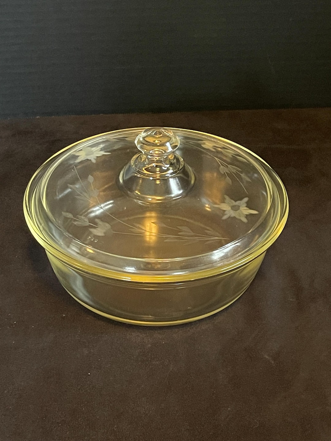 Antique Pyrex Round Casserole Dish With Etched Lid #168-268 - Etsy