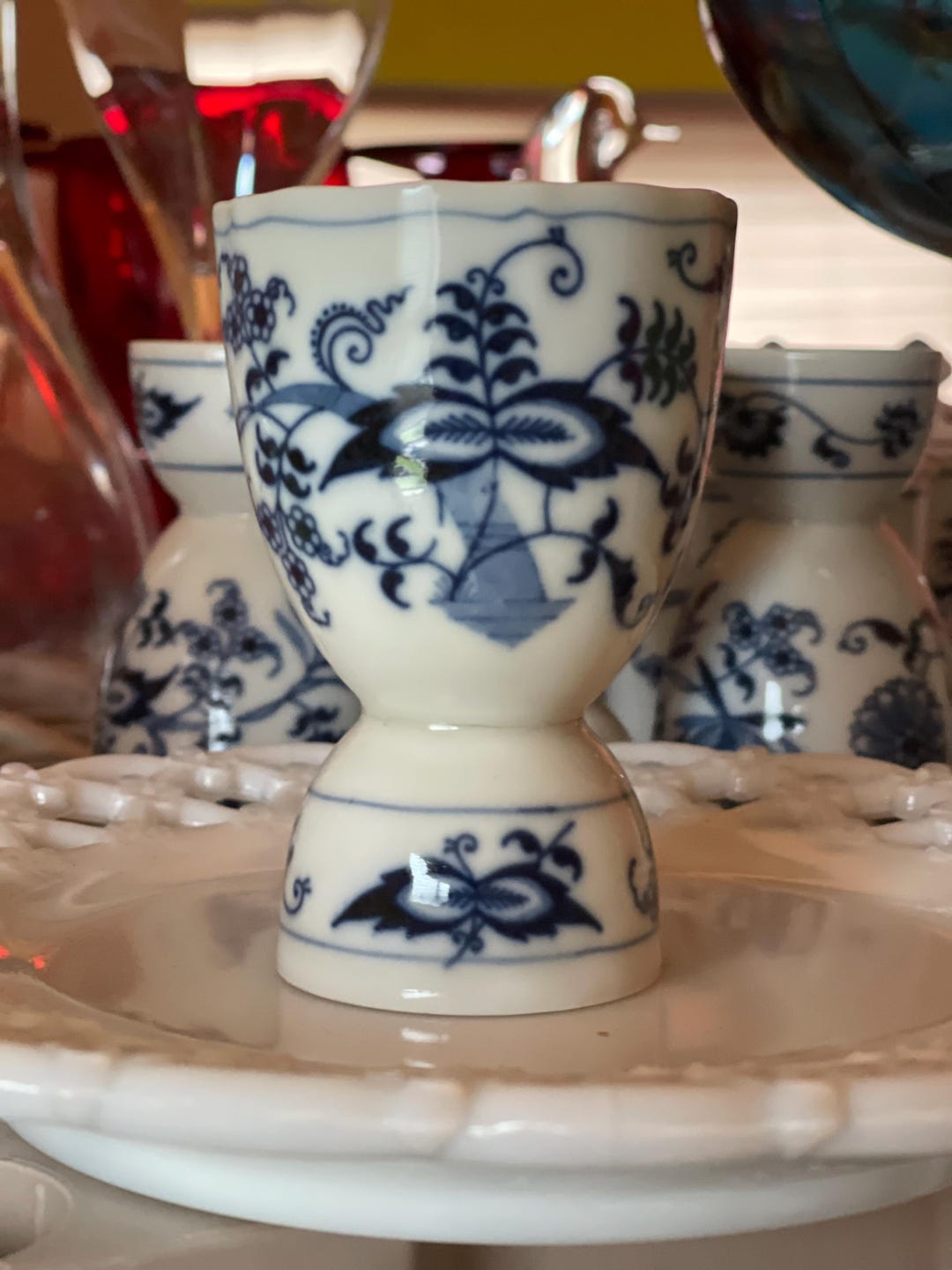 Blue Danube Blue Onion Double Egg Cups - Etsy