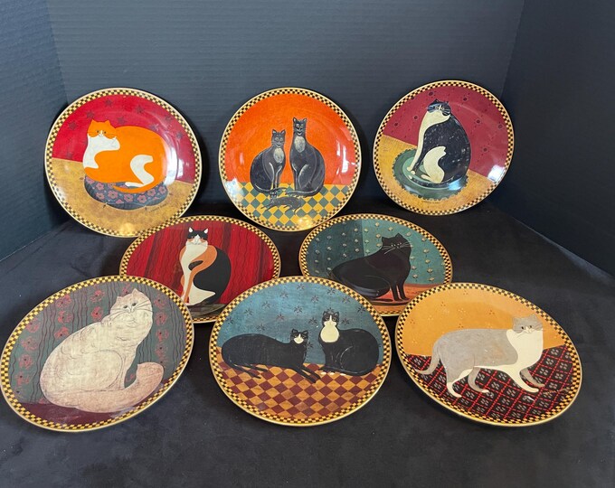 Warren Kimble Cat Collection Plates by Lenox - Etsy