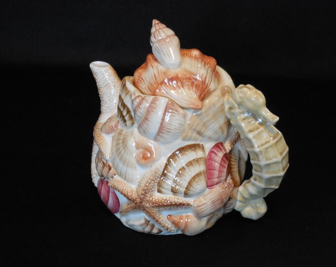 Seashell Teapot, Pacific Rim China, Beach Design - Etsy