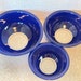 Blue Pyrex Nesting Bowls, Clear Bottom - Etsy