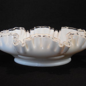 Fenton Silvercrest Ruffle Edge Large Serving Piece / Fruit Bowl ...