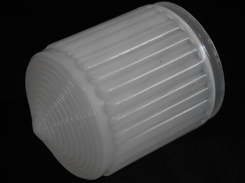 Mid Century Barrel Shape Ribbed Frosted Glass Light Cover - Etsy