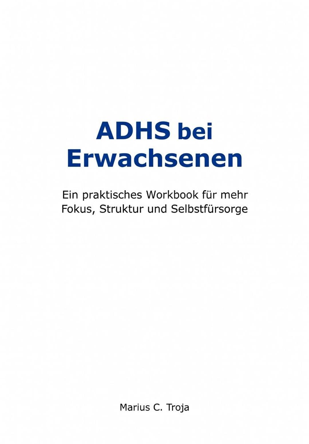 ADHD Workbook German 2026 – Starter Guide With Tracker & Tools for ...