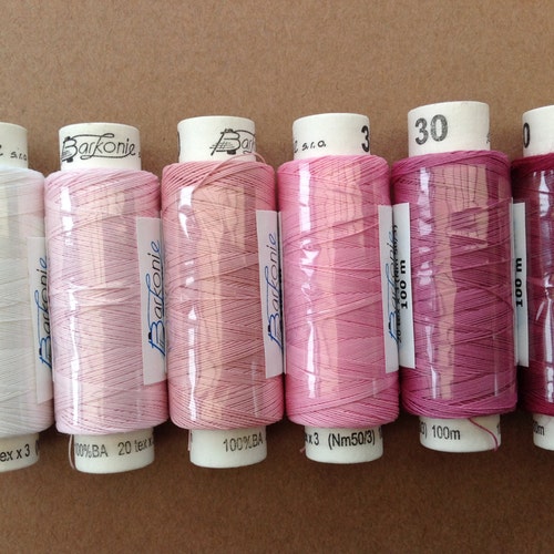 Four Spools of Czech Cotton Lacemaking Thread Pinks and - Etsy UK