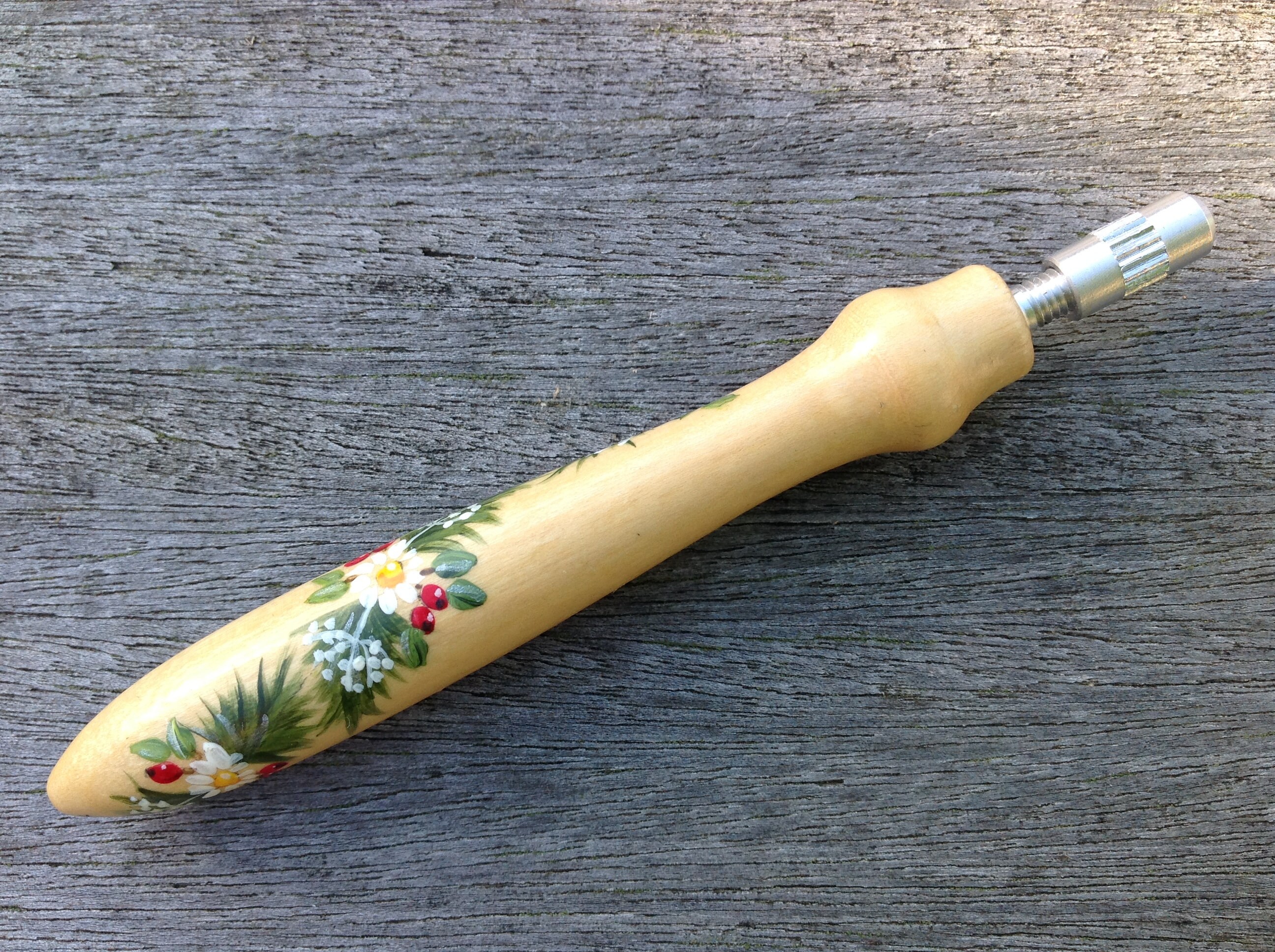 Painted bobbin lace pin vice pricker | Etsy