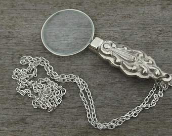 Magnifying Lens on Chain Victorian Style - Etsy