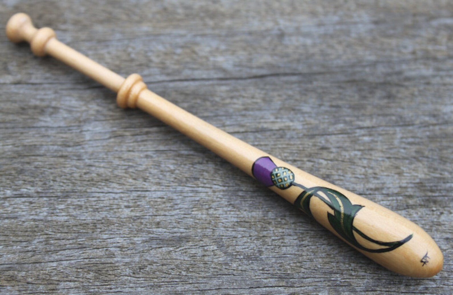 Painted Bayeux Lace Bobbin - Scottish Thistle - Etsy