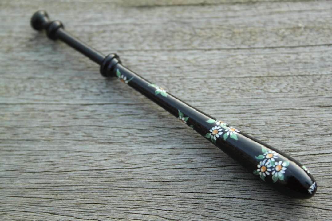 Painted Ebony Bayeux Lace Bobbin - Bunches of White Daisies - Etsy