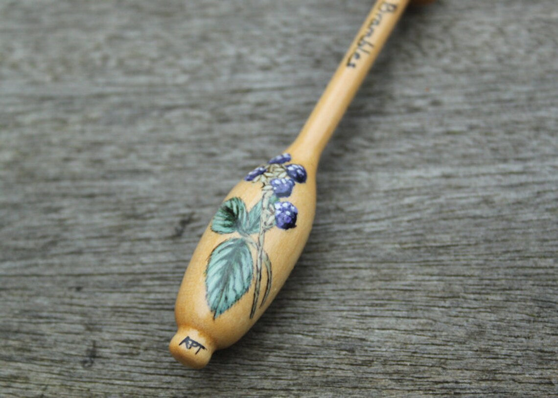 Painted Bruge Lace Bobbin Brambles | Etsy