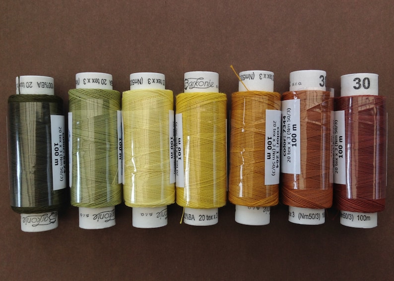 Seven Spools of Czech Cotton Lacemaking Thread Autumn - Etsy