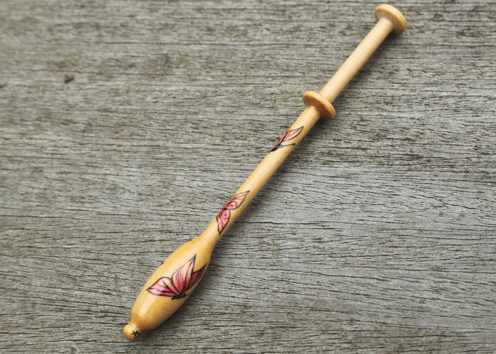 Painted Binche Lace Bobbin - a Kaleidoscope of Butterflies - Etsy