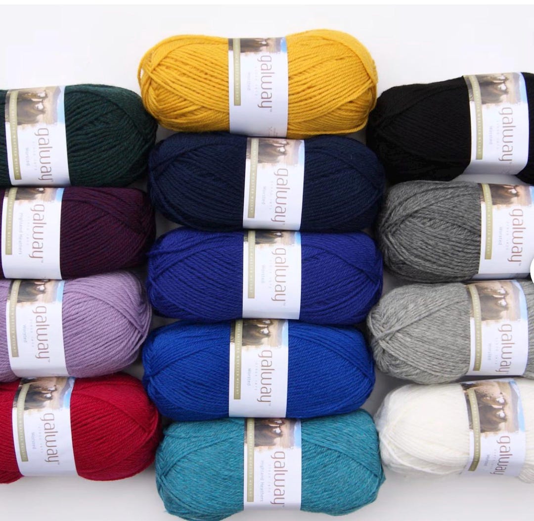 Galway Worsted Wool Yarn – 5 Skein Bag for Knitting & Crochet - Etsy