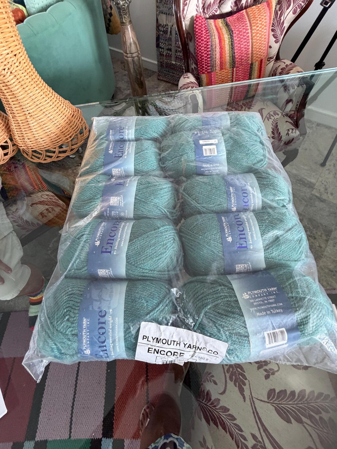 New Plymouth Encore Tweed Yarn - 10 Skeins Emerald Heather #687 - Etsy