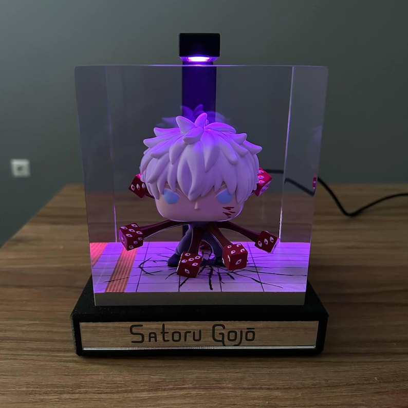 Satoru Gojo Anime Resin Lamp – Jujutsu Kaisen LED Night Light, Handmade ...