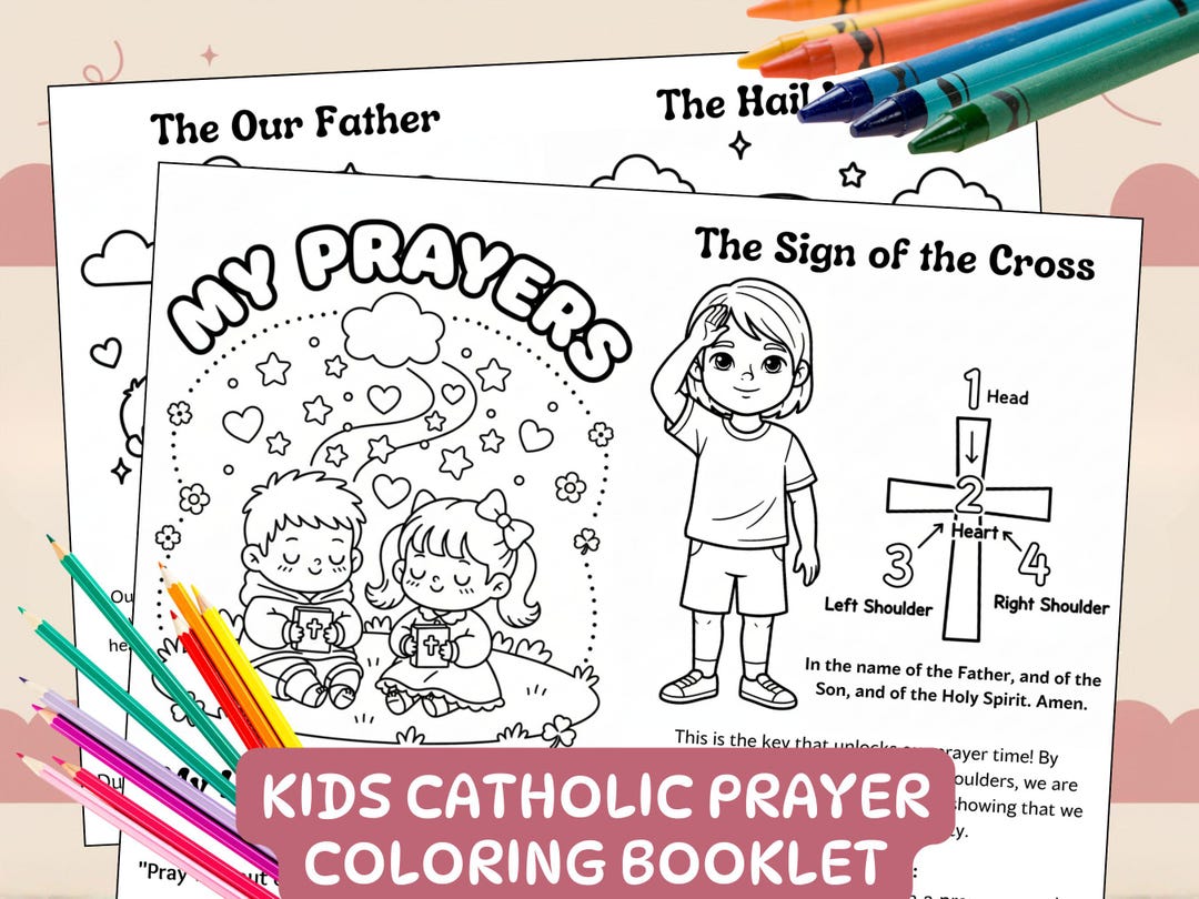 Catholic Prayer Booklet for Kids Printable Catholic Prayers First ...