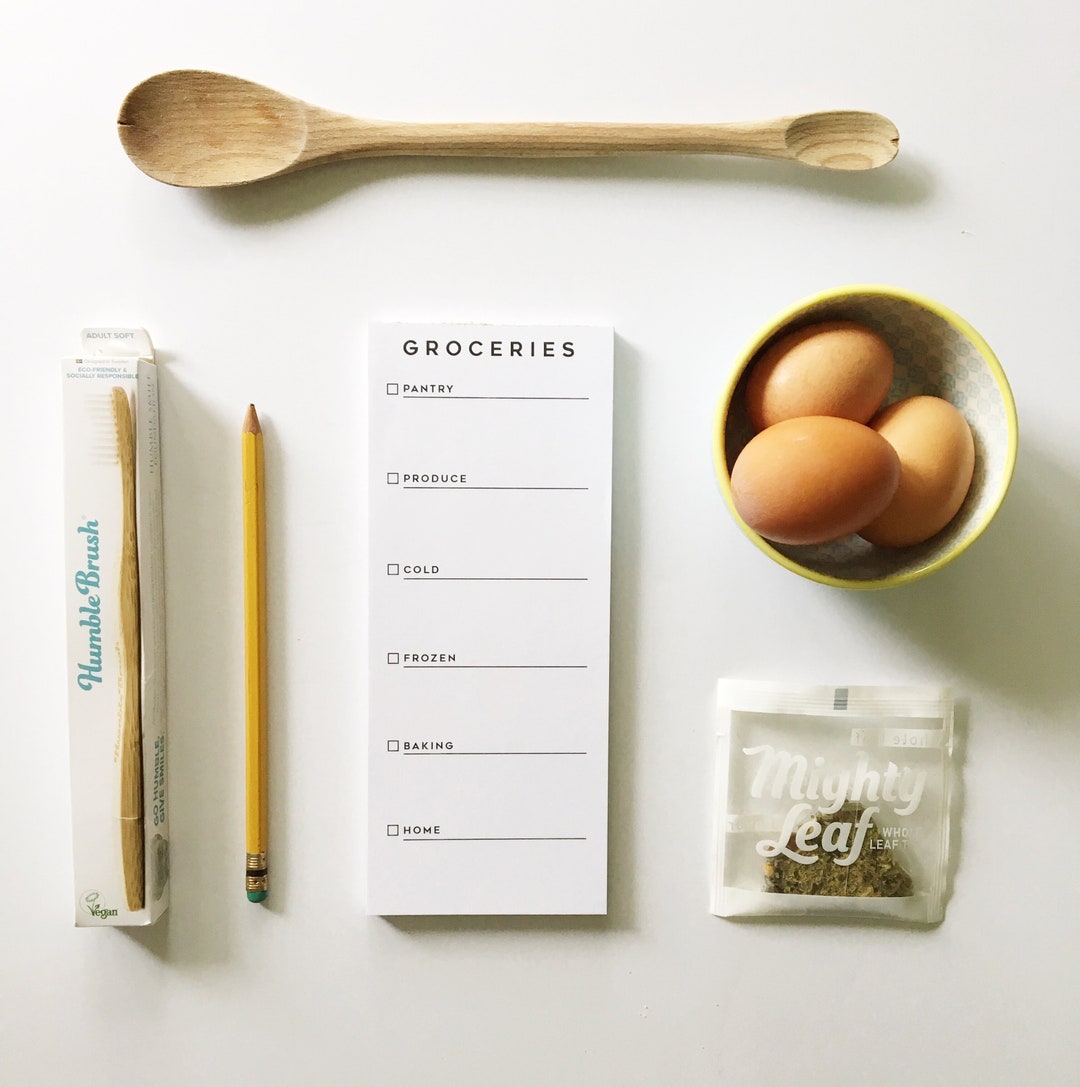 Grocery List Notepad - Grocery Store Weekly Planner - Kitchen Time ...