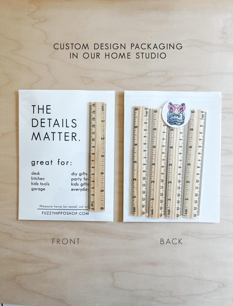 You Rule - 6" Wood Rulers + Gift Tags | Set of 5 | Desk Ruler | Kids ...