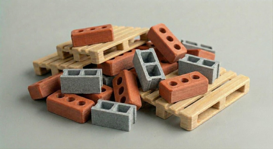 Mini Brick & Pallet STL Pack – 3 Printable Models for Diorama ...