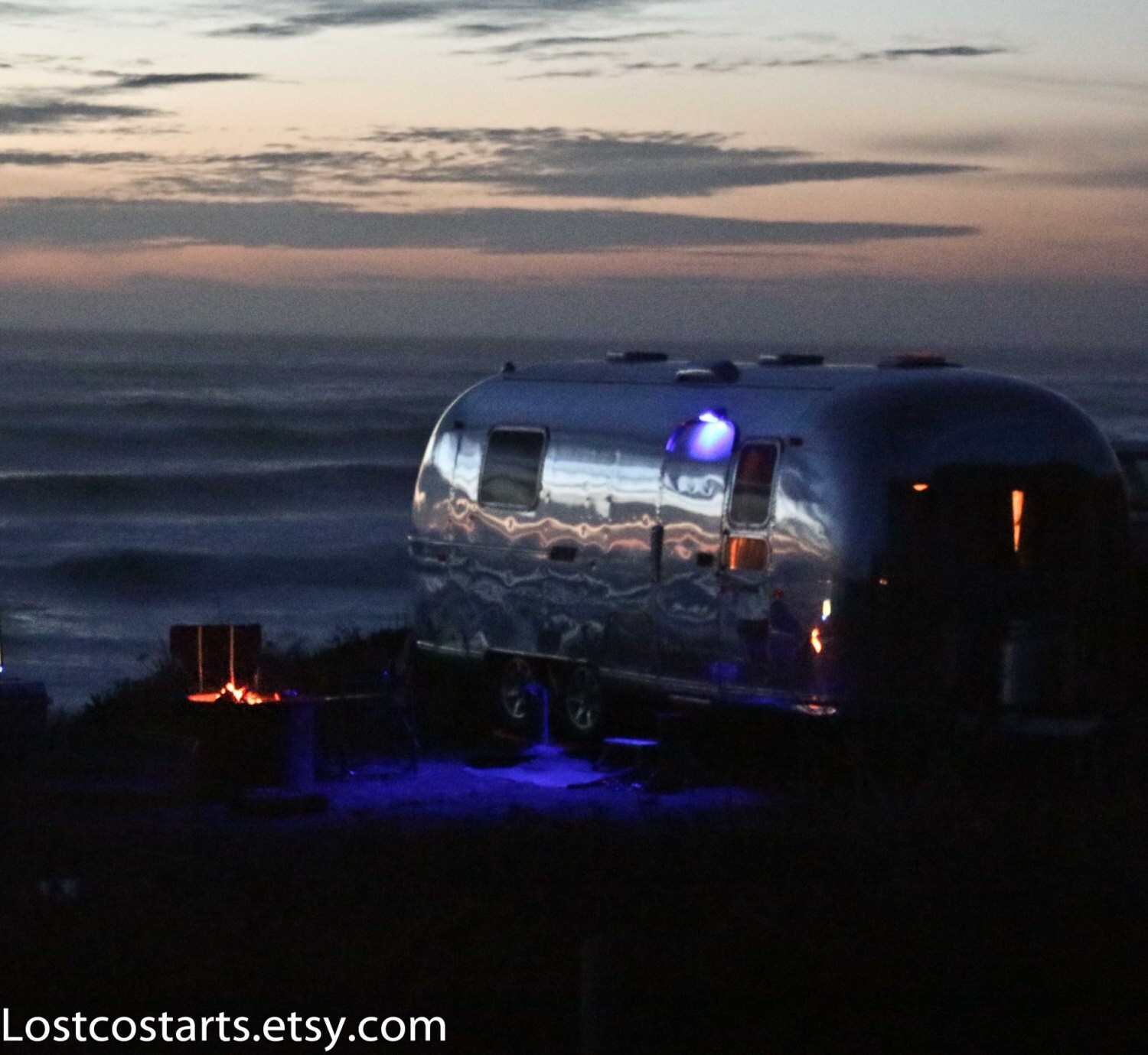 Airstream Night Photo Vintage Trailer Glamour Mendocino Coast ...