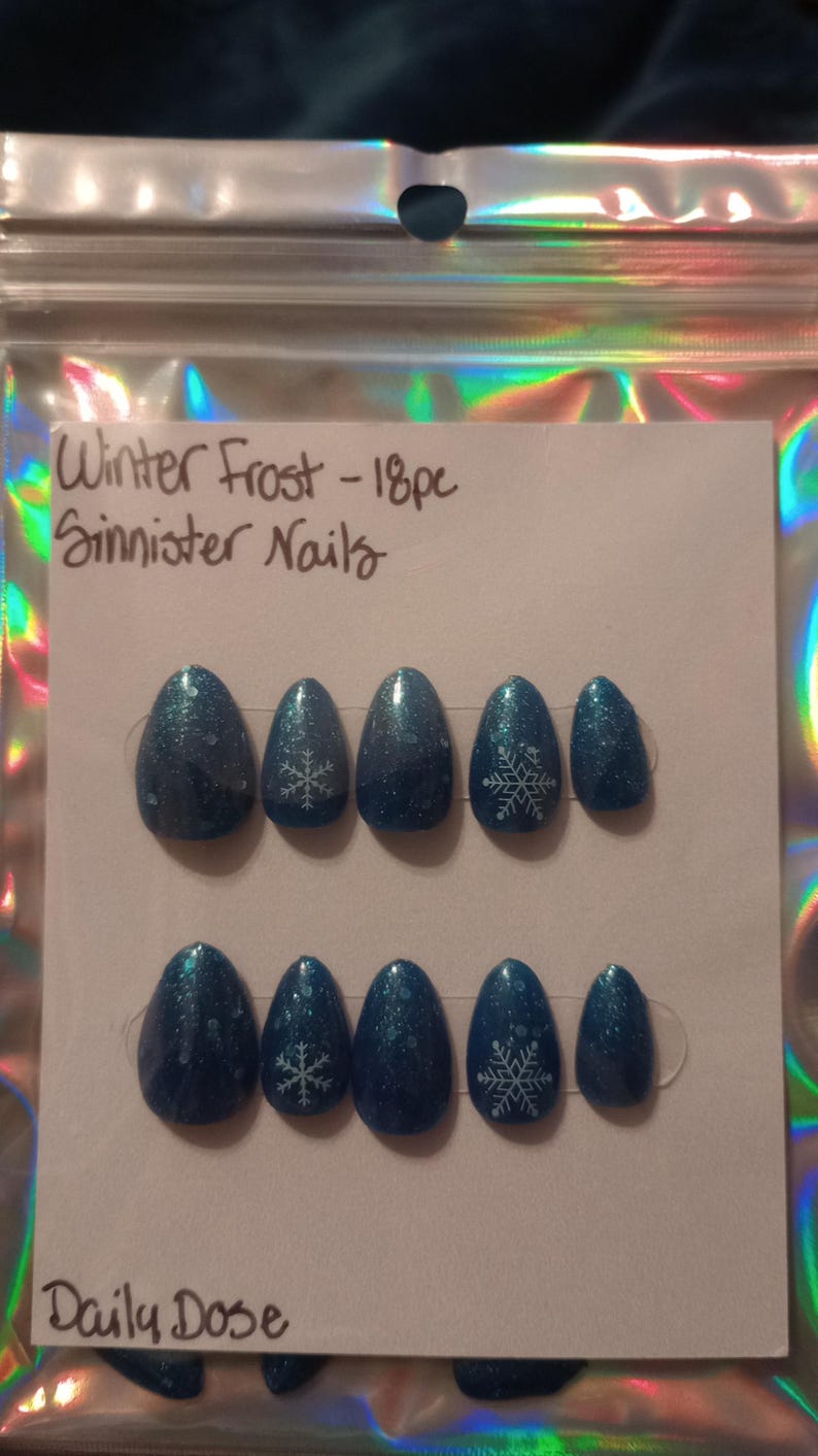Winter Frost-daily Dose Line, Winter Nails - Etsy