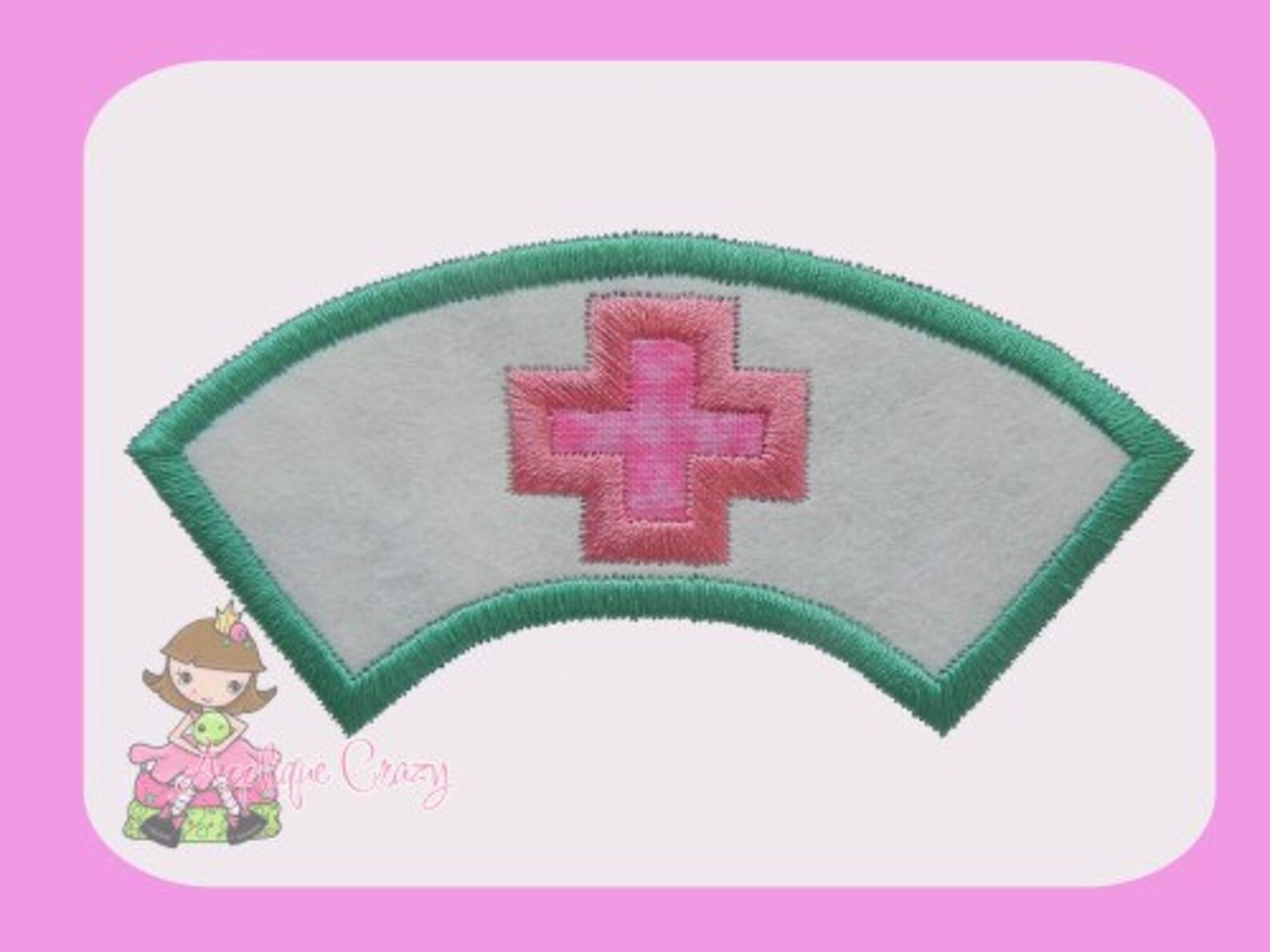 Nurse Hat Applique Design | Etsy