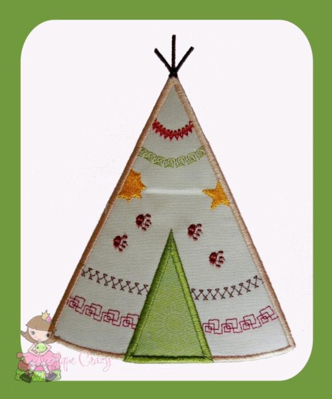 Teepee Applique Design - Etsy