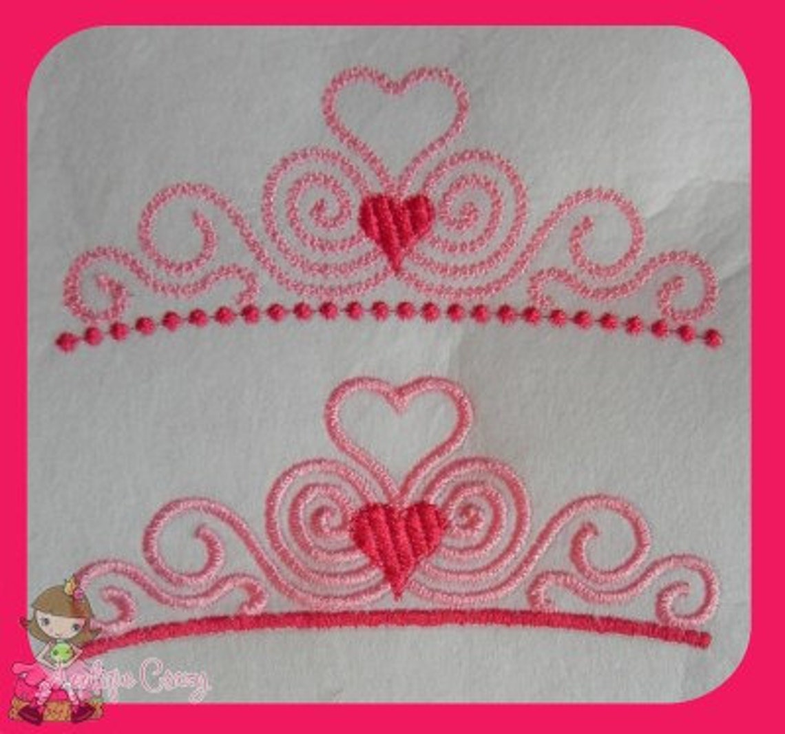 Tiara Embroidery Design - Etsy