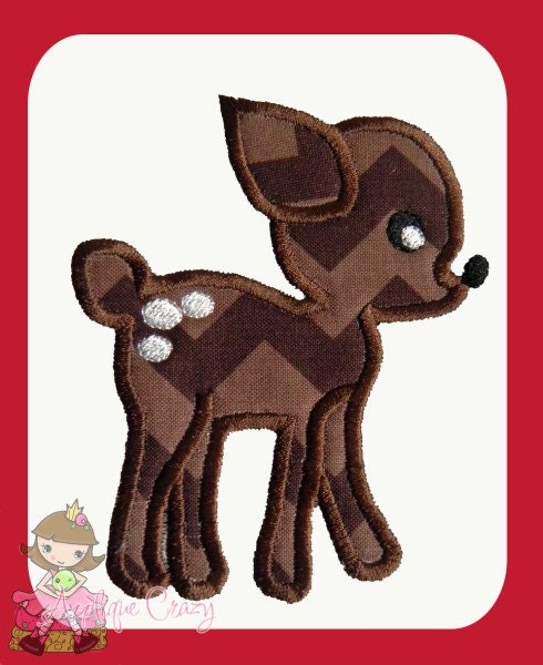 Baby Deer Applique Design - Etsy
