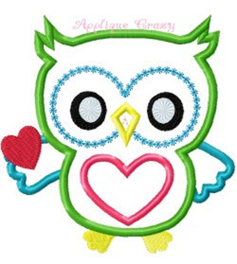Whooo Loves U Owl Applique Design | Etsy